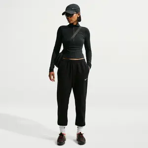 Nike Studio Fleece Medium Weight Mid-rise Jogger Pants - Black