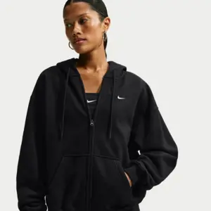 Nike Studio Fleece Medium Weight Oversized Full-zip Hoodie - Black