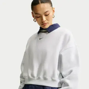 Nike Studio Fleece Medium Weight Oversized Cropped Crew - Brown