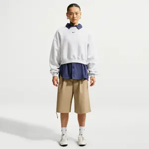 Nike Studio Fleece Medium Weight Oversized Cropped Crew