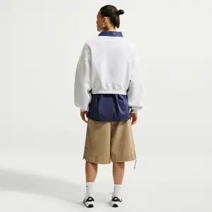 Nike Studio Fleece Medium Weight Oversized Cropped Crew