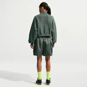 Nike Studio Fleece Medium Weight Oversized 1/4-zip Cropped Top