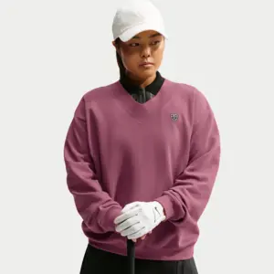 Nike Fairway Fresh Dri-fit Fleece Golf Top - Red