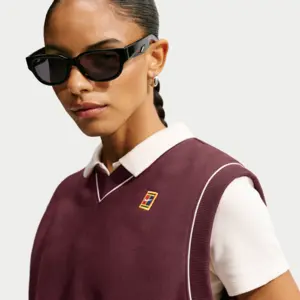 Nike Nikecourt Court Collection Fleece Tennis Vest - Purple