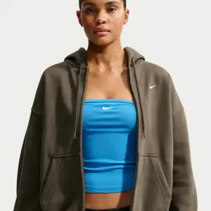 Nike Studio Fleece Medium Weight Oversized Full-zip Hoodie - Brown