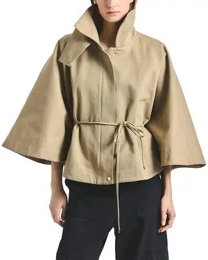 Derek Lam 10 Crosby Belted Capelet Jacket