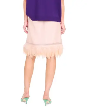 Staud Lara Silk Feather Skirt
