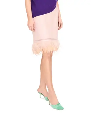 Staud Lara Silk Feather Skirt