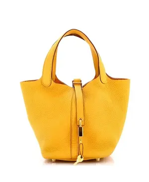 Hermès Pm Picotin Lock Bag Clemence - Yellow