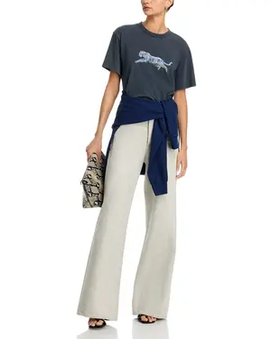 ANINE BING Cade Leopard Graphic Tee