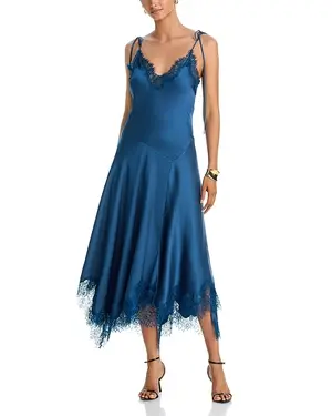 A.L.C. Aleena Lace Trim Dress - Ash Blue