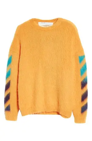 Off-White Brushed Mohair Blend Sweater