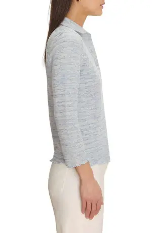 NIC+ZOE Spacedye Elbow Sleeve Polo