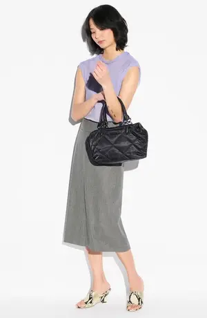 Mz Wallace Small Madison East/west Quilted Nylon Tote
