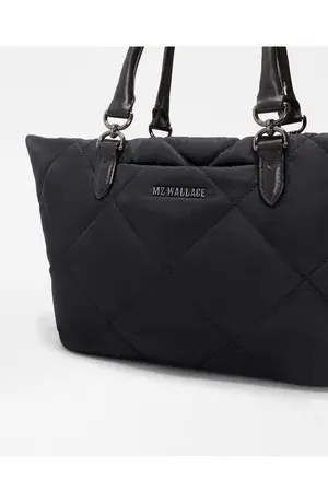 Mz Wallace Small Madison East/west Quilted Nylon Tote