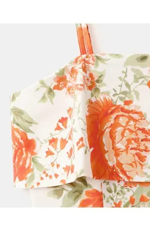 Mango Floral Print Flared Midi Dress