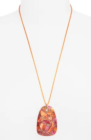 Nest Jewelry Spiny Oyster Cord Pendant Necklace