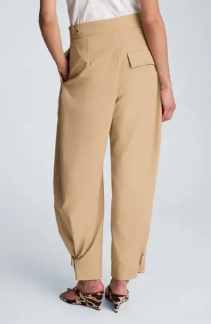 KENNETH COLE High Waist Barrel Leg Pants