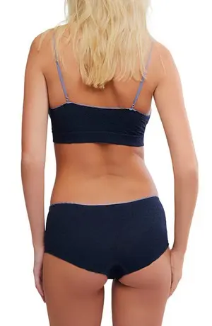 Free People Sweet Point Seamless Low Rise Hipster Panties - Fp Black