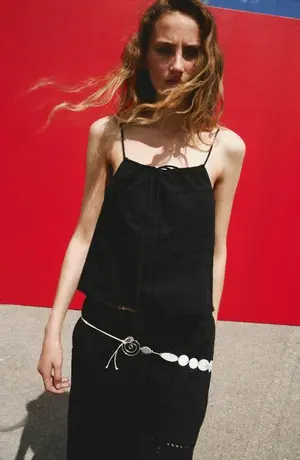 Mango Embroidered Cotton Top