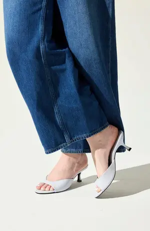 Yosi Samra Opal Mesh Open Toe Sandal - Sky