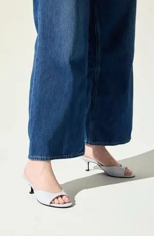 Yosi Samra Opal Mesh Open Toe Sandal - Sky