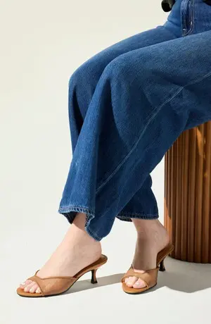 Yosi Samra Opal Mesh Open Toe Sandal - Whiskey