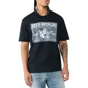 True Religion Brick Buddha Cotton Graphic T-shirt - Jet Black