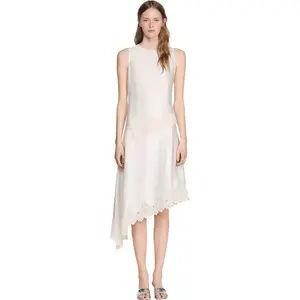 Sandro Asymmetric Satin-effect Dress