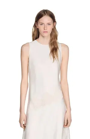 Sandro Asymmetric Satin-effect Dress