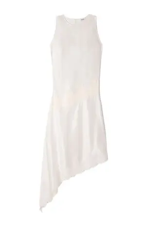 Sandro Asymmetric Satin-effect Dress