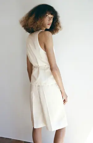 Mango Tailored Wrap Jumpsuit With Wide Legs
