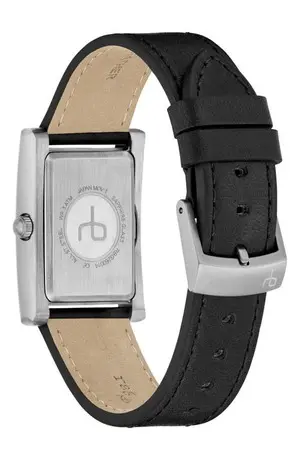 Rag & Bone Brynn Leather Strap Tank Watch