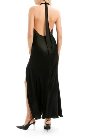 Bardot Roselyn Halter Neck Maxi Dress