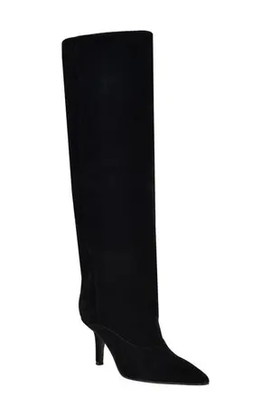Guess Carolan Pointed Toe Knee High Boot - Black