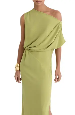REISS Beth One-shoulder Midi Dress