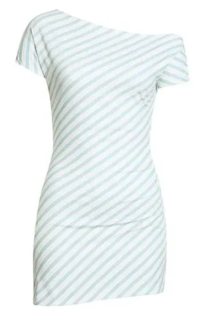PACSUN Valarie Off-the-shoulder Mini Dress - Stripe