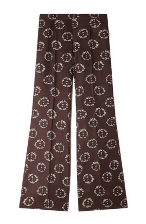 Sandro Floral-print Floaty Trousers