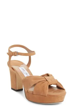 JIMMY CHOO Heloise Platform Sandal - Toffee