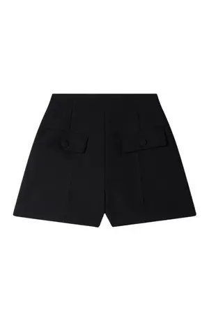 Sandro High-waisted Wool Shorts