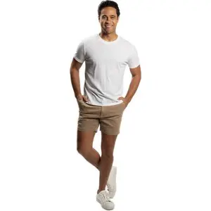 PETER MANNING NYC Stretch Chino Shorts 5 Inch Khaki