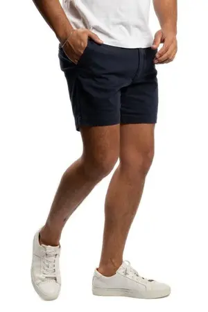 PETER MANNING NYC Stretch Chino Shorts 5 Inch - Navy