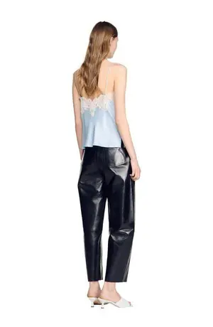 Sandro Lingerie-style Top With Lace