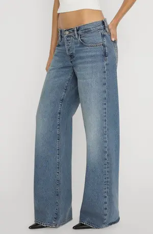 FRAME Theleo Wide Leg Jeans - Rivage