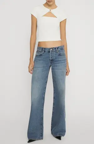 FRAME Theleo Wide Leg Jeans - Rivage