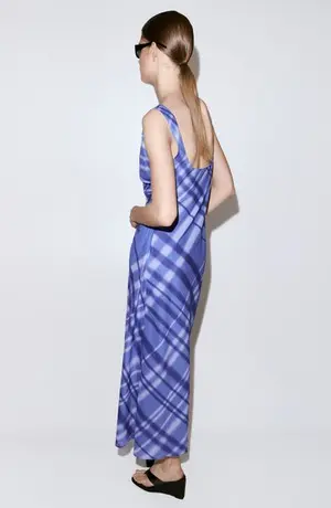 Mango Printed Cotton Sleeveless Bateau Neck Dress