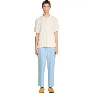 Sandro Terry Knit Shirt - Ecru