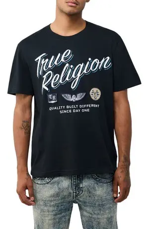 True Religion Stay True Embroidered Cotton Graphic T-shirt