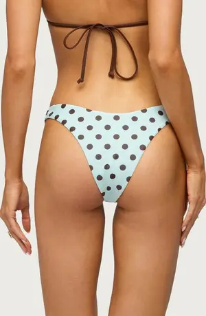 EDIKTED Melanie Polka Dot Bikini Bottoms