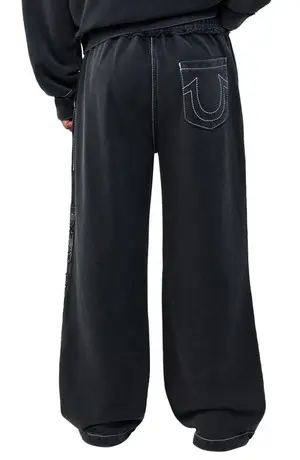 True Religion Big T Appliqué Baggy Sweatpants